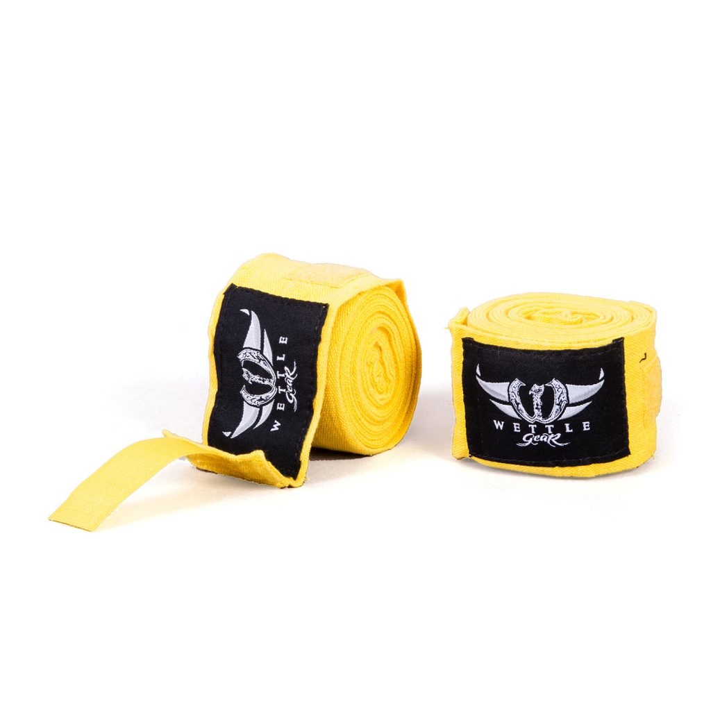 BANDE DE BOXE PRO - JAUNE - 4 mètres - WETTLE GEAR - Blank-Id ...